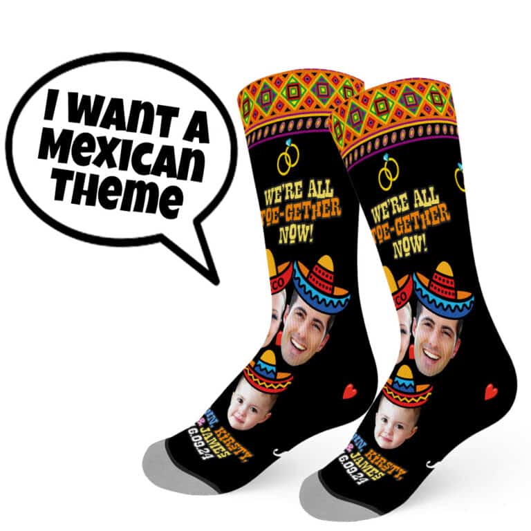 Aussie made, custom personalised printed face socks